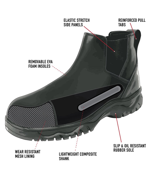 Rothco Forced Entry 6 Inch Composite Toe Chelsea Work Boots – The ...