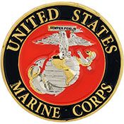 U.S. MARINES LOGO PIN- 1"- SILVER/GOLD – The Surplus Guy