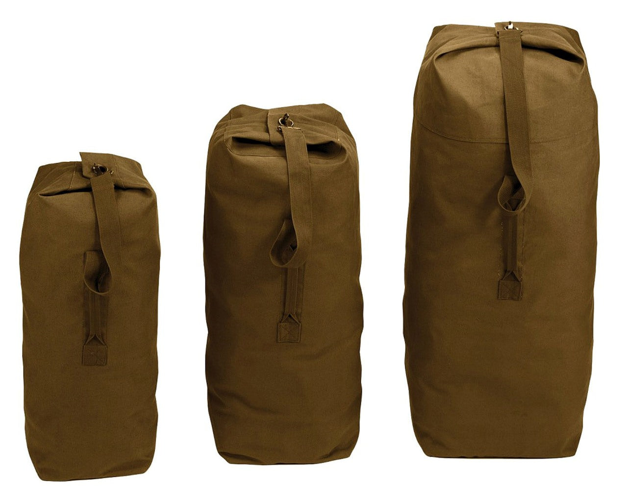 Top Load Canvas Duffle Bags- Black or Olive Drab – The Surplus Guy